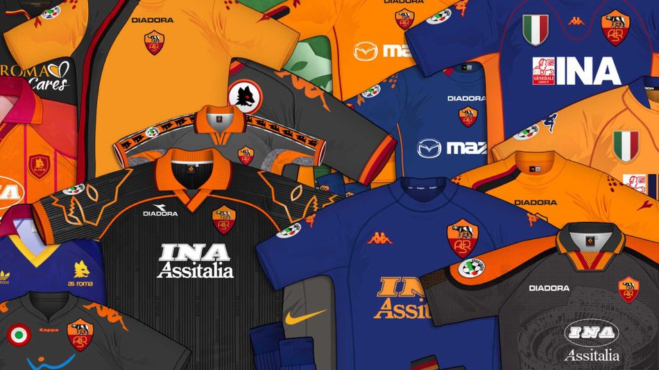 Gallery: Our third kits down the years - AS Roma