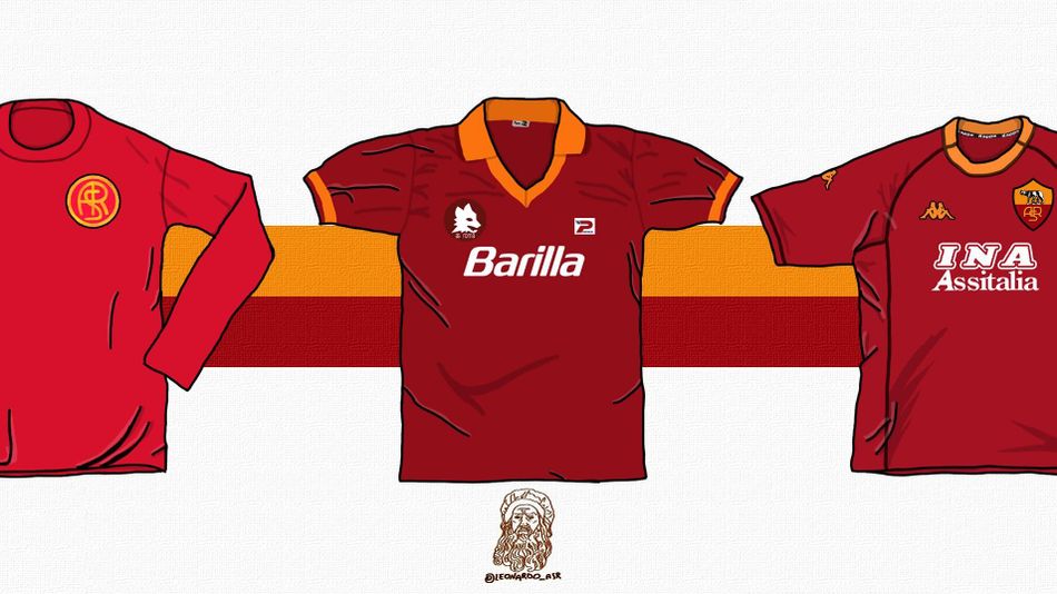 Kit Design: Iconic club shirts designed by Leonardo_asr - AS Roma