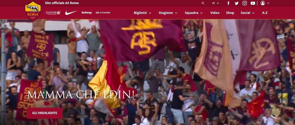 L’AS Roma rinnova il proprio sito ufficiale