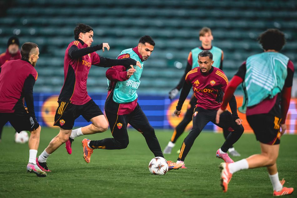 La rifinitura in vista di Celtic-Roma - AS Roma