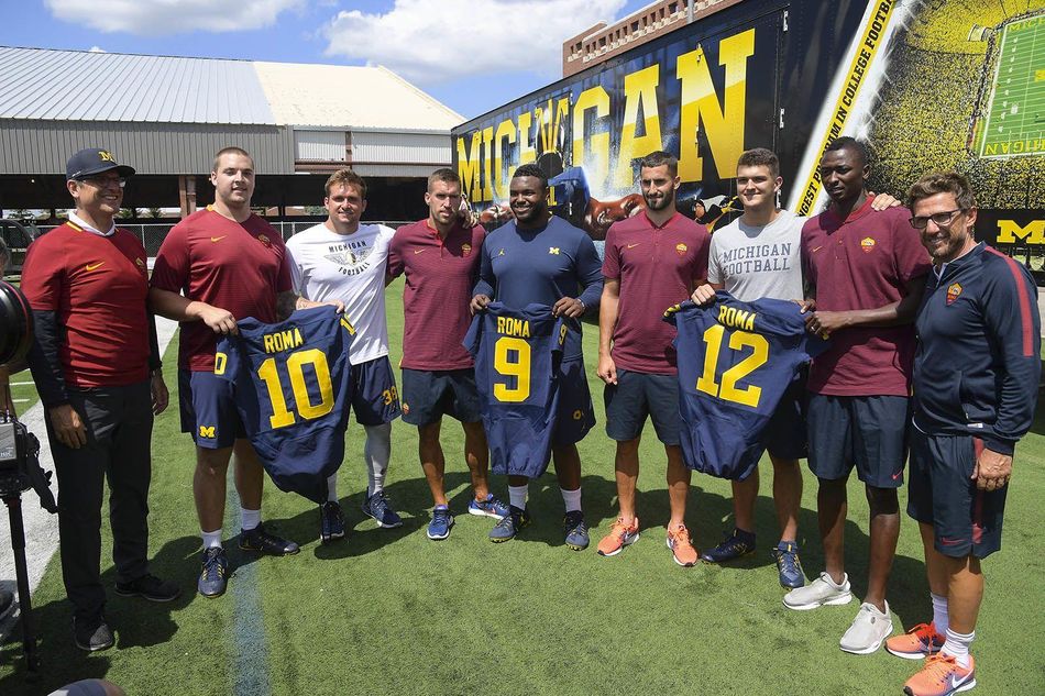 WATCH: Roma and Michigan Wolverines face-off in Skills Challenge - AS Roma