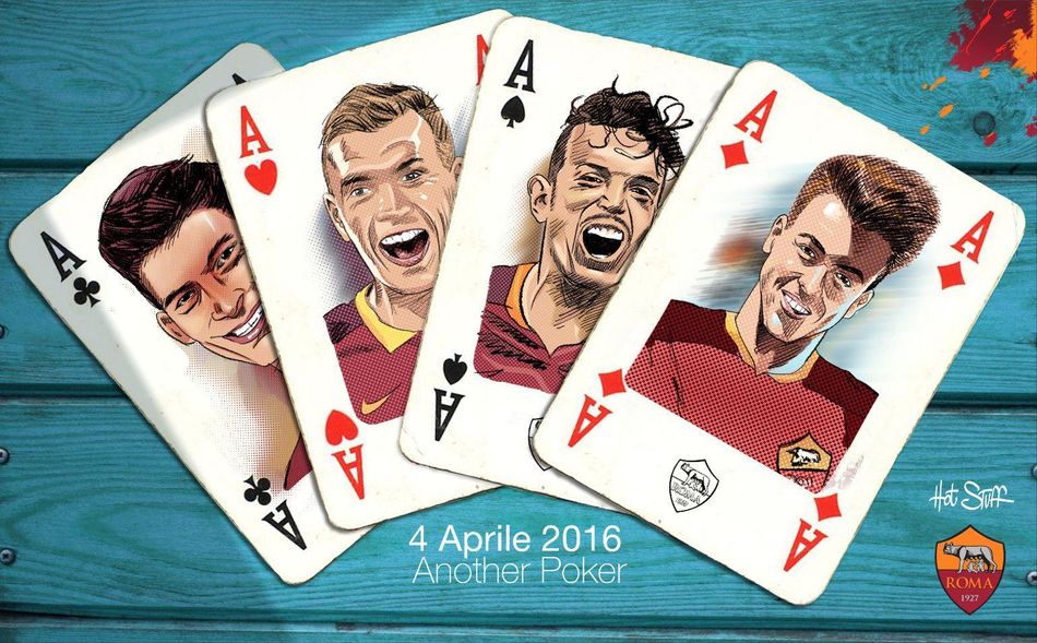 Roma Art: Four aces by Hot Stuff - AS Roma